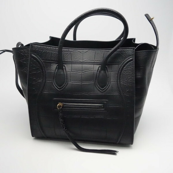 Celine | Bags | Celine Square Small Phantom Luggage Black Calf Bag ...